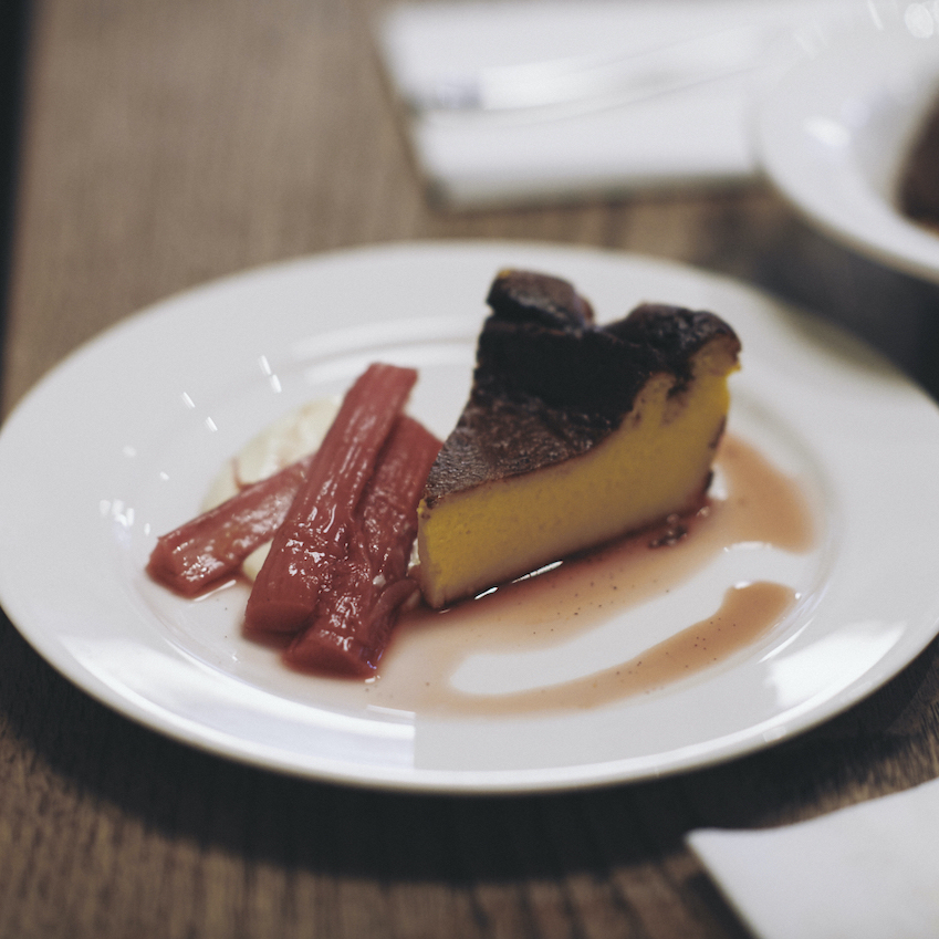 Noble Rot | Just Desserts / Basque Cheesecake with Rhubarb